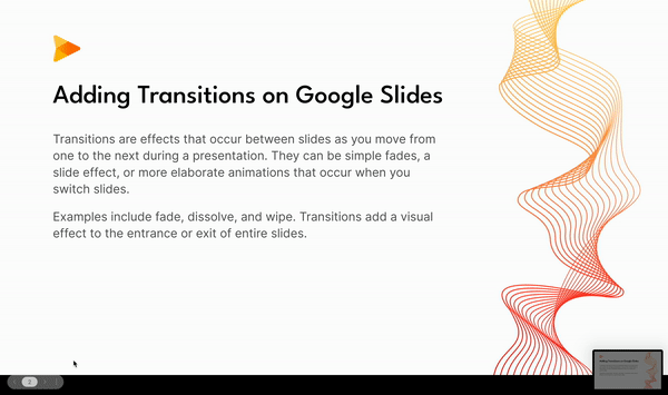 How to add transitions on Google Slides